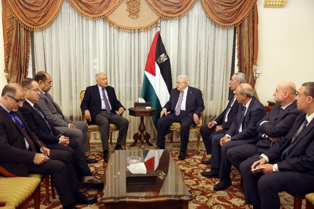 Tinanggap ng Pangulo ng Estado ng Palestine ang Kalihim-Heneral ng Liga ...