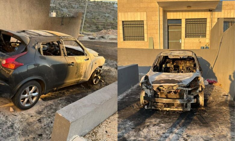 Settlers attack the town of Taybeh near Ramallah, burn two vehicles ...
